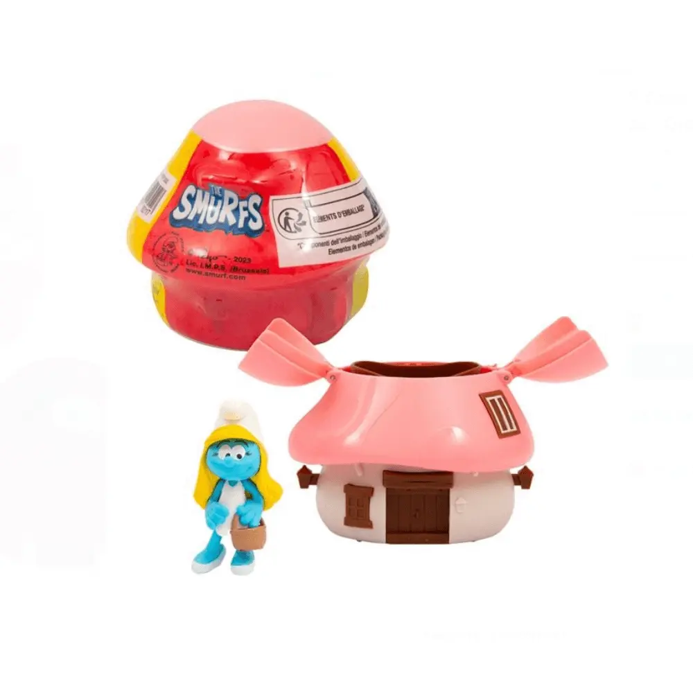 Set Strumfi surpriza cu casa-ciupercuta si confetti, 3 ani+ - Inedit Shop
